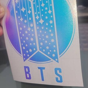 BTS LY: Answer Hearts White Opal Holographic Decal Small BTS ...