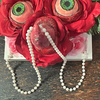 Bride Horror Doll, Creepy OOAK Polymer Clay Doll, Blushing Bride, Ugly ...