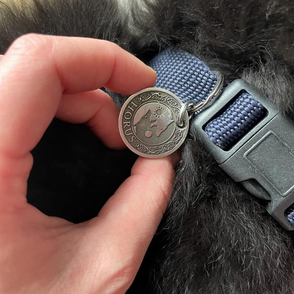 Stainless Steel Deep Engraved Dog Pet ID Tag, Custom Puppy Collar Tag ...