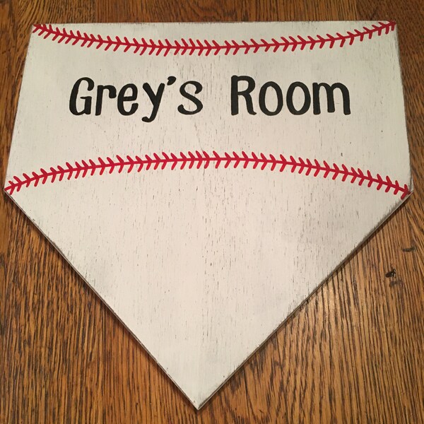 Baseball Sign - Homeplate Sign - Baseball Dad Gift - Home Plate Wall ...