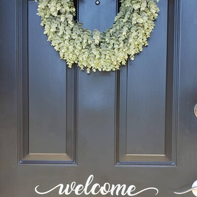 Welcome Door Decal, Cute Welcome Sticker Greeting for Home Phrase ...