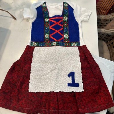 Baby/toddler/child's Norwegian Bunad Dress With Bonnet SHORT SLEEVE - Etsy