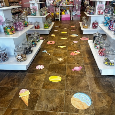 Candy Land Textured Peel and Stick Floor Decals Set of 11 Birthday ...