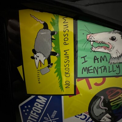 No Crossum Possum Sticker - Etsy