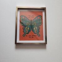 Mushroom Boho Print Boho Art Boho Decor Spiritual Inspirational 8X10 ...