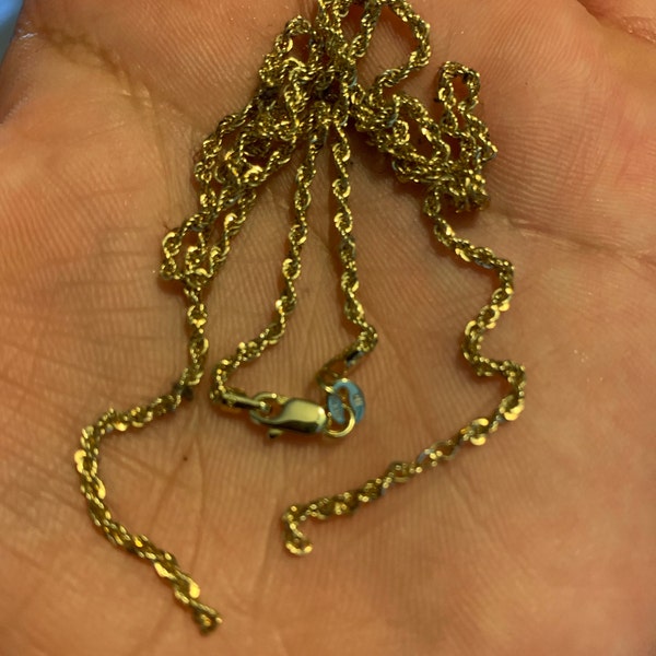 14k Gold Necklace, 14k Gold Chain, Solid Gold Necklace, Solid Gold ...