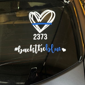 Back the Blue backtheblue Car Decal Police Stripe - Etsy