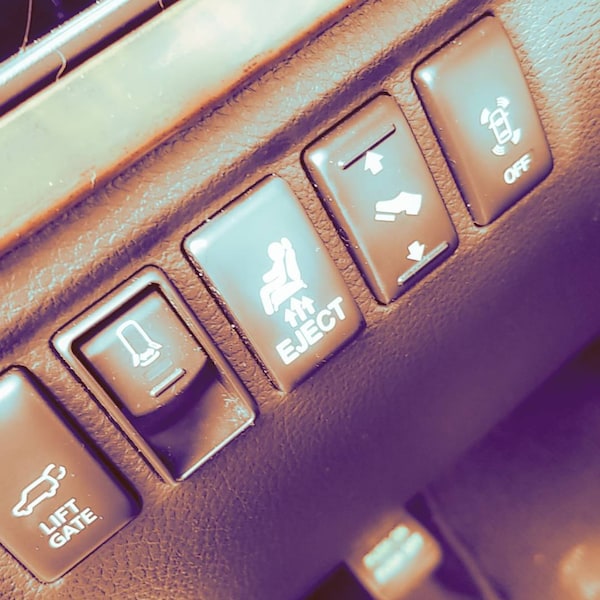 Eject Blank Button Decal for Car | Blank Button Car Sticker | Eject ...