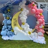 6ft Over the Moon and Clouds Template Backdrop Decorations With Stand ...