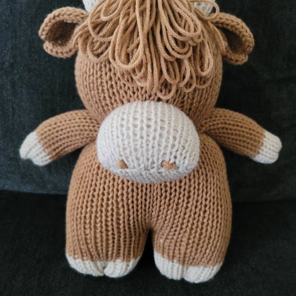Highland Cow Knitting Machine Pattern PDF ONLY Addi Sentro - Etsy