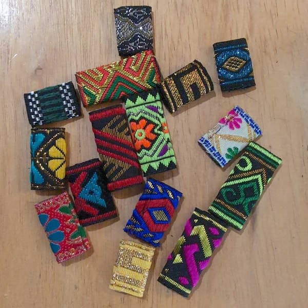 CLEARANCE 10 Pcs Random Mixed Fabric Loc Beads Set, No Damage Dreadlock ...