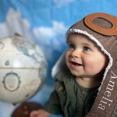 Baby Aviator Hat Toddler Pilot Hat Bomber Hat Childs Aviator With ...