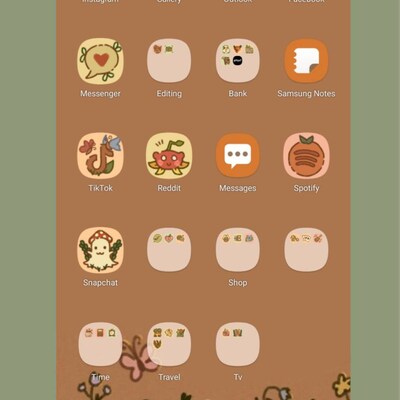 ORIGINAL Cottagecore / Fall Aesthetic App Icons Hand Drawn - Etsy