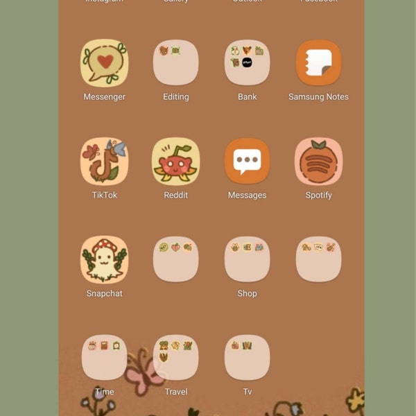 ORIGINAL Cottagecore / Fall Aesthetic App Icons | Hand Drawn | Ios and ...