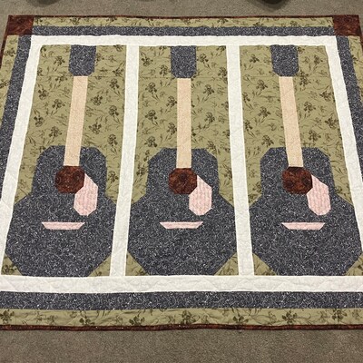 Acoustic Guitar Quilt Block PDF Pattern - Etsy