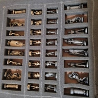 Viking Chess Set With Chessboard Warrior Chess Set Scandinavian Chess ...