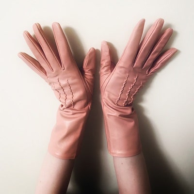 Extra Long Black Leather Opera Gloves 70 Cms - Etsy