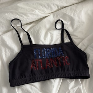 Custom College Rhinestone Cami Bra| College Bed Party - Etsy