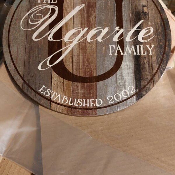 Personalized Family Name Sign, Family Established Sign, Canvas Wall Art ...