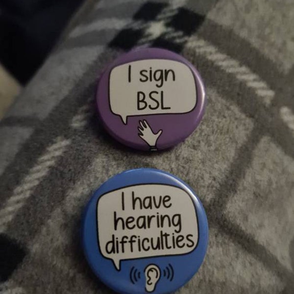 I Am Sensitive to Noises Badge Pin Sensory Badge Senses Pin Sensory ...