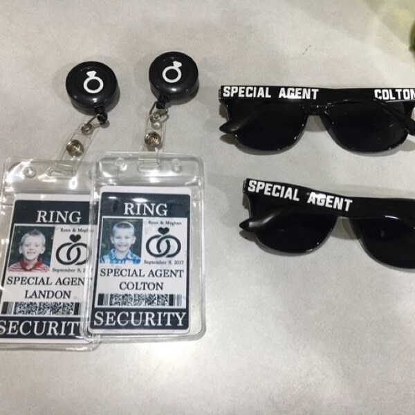 Ring Security ID Badge Set With Sunglasses and Add-on Items - Wedding ...