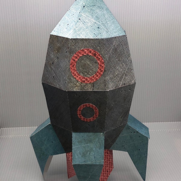 DIY Papercraft Rocket,rocket Lamp,paper Rocket,rocket Gifts,rocket Toy ...