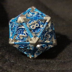 Dnd Dragon D20 Metal Polyhedral RPG Drip Blood D6 Hollow - Etsy
