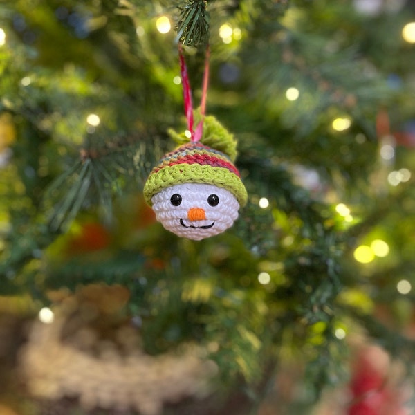 Crochet Snowman Bauble Pattern - PDF Pattern Digital Download in ...