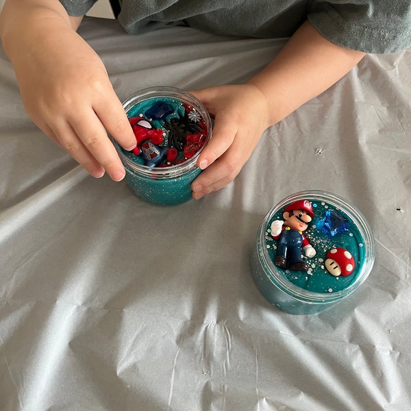 Mario Party Favors Inspired, Playdough Jars, Mario Playdough Kit, Play ...