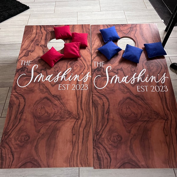 Personalized Cornhole Board Wedding Guest Book Alternative - Custom ...