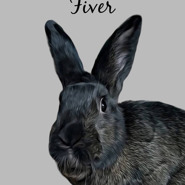 Custom Rabbit Portrait From Photo Rabbit Painting Pet Rabbit Lover Gift ...