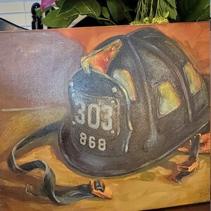 TRADITION 4, Personalized, Hand Painted Firefighter Canvas Giclee to ...