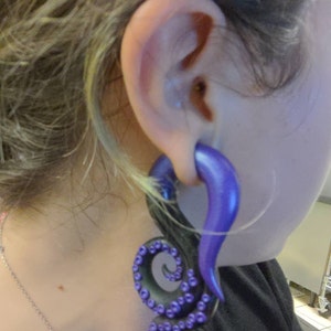 Chaotic Coil Closure Hoops With Beads Earrings for Stretched | Etsy