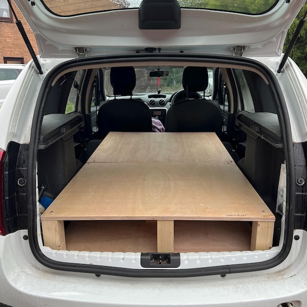 Wooden Camping Box Project Foldable Bed Fits in the Dacia Duster Car ...