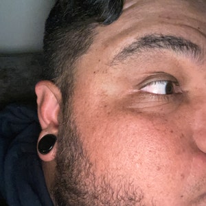 Black Non-flare Acrylic Ear Plugs Stretchers Gauges Pair/kit, Sizes ...