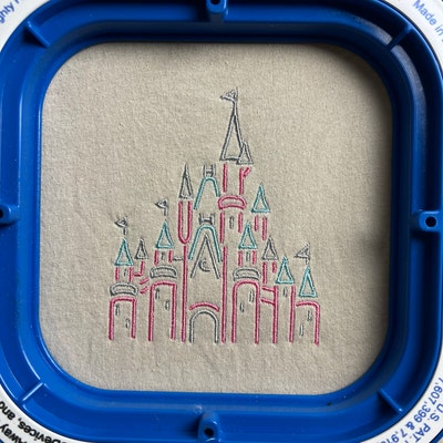 Cinderella Castle Outline and Swirls Machine Embroidery Design. - Etsy