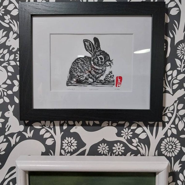 Otters Holding Hands Linocut Block Print Sea Otter - Etsy