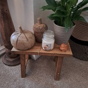 Rustic Side Table Milking Stool tall Side Table Occasional Table ...