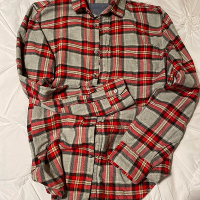 Distressed Oversize Flannel Shirt - Etsy