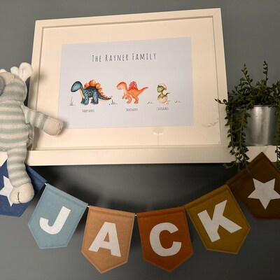 Personalised PANORAMIC Family Tree Print With Pets, Custom Family Tree ...