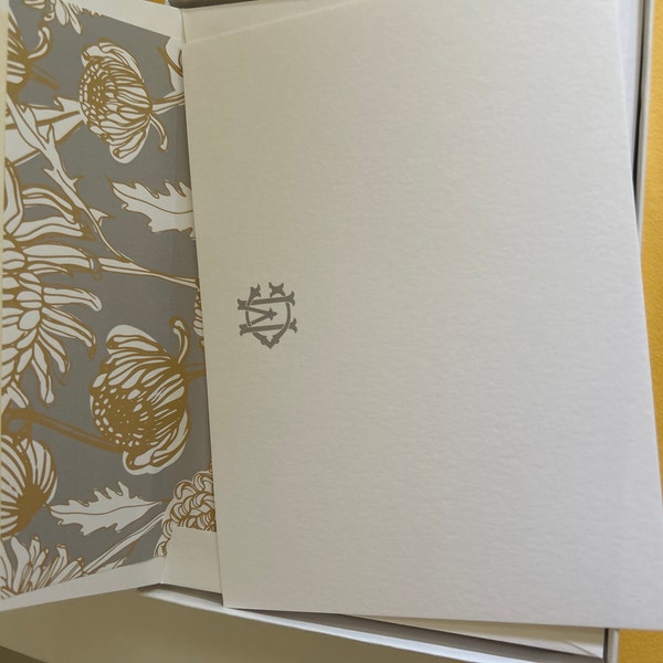 Toile Monogram Personalized Stationery Note Cards With Matching Lined ...