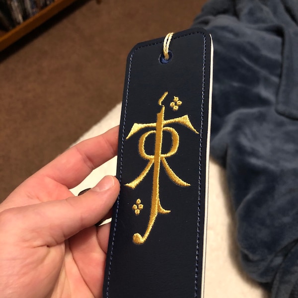 Tolkien Embroidered Bookmark // Lord Rings Middle Earth **tassel May ...