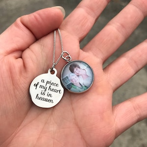 Custom Photo Memorial Necklace Stainless Steel Custom Picture in Memory ...