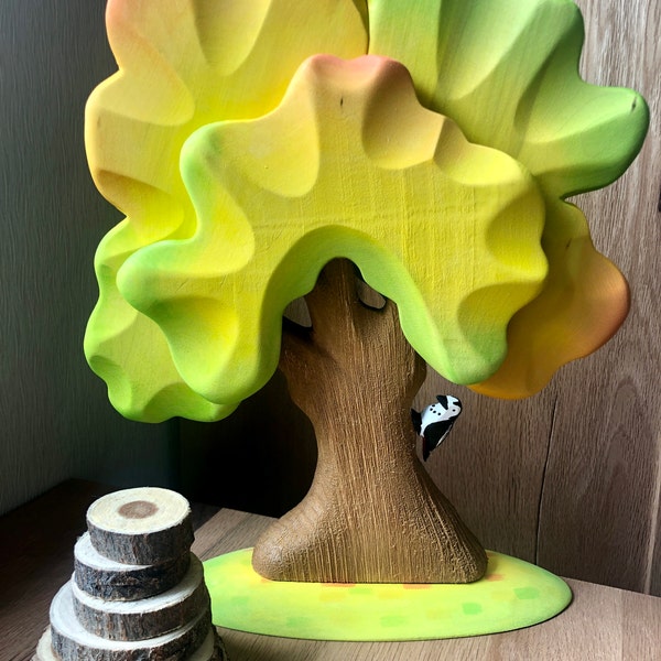Natural Autumn Oak Wooden Tree | Handmade Waldorf & Montessori ...