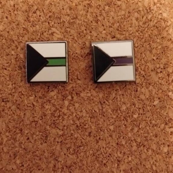 Mini Demisexual Flag Pin — LGBT Pride Badge Queer Ace Aromantic ...