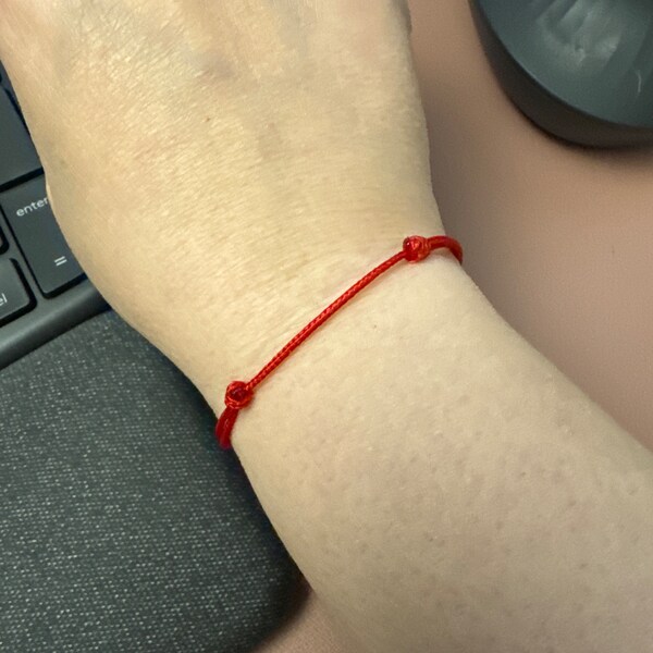 Red String Bracelet With Card / Kabbalah Red Bracelet / Good Luck ...