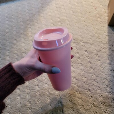 Pink Reusable Hot Cup 16oz. - Etsy