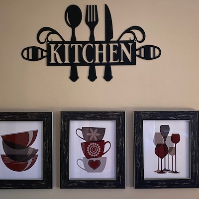 Metal Kitchen Sign Decor Kitchen Wall Decor Kitchen Wall Art Kitchen ...