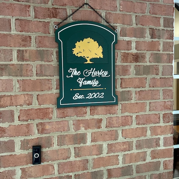 Country Estate Property Name Sign Hanging From Wood and Wrought Iron ...