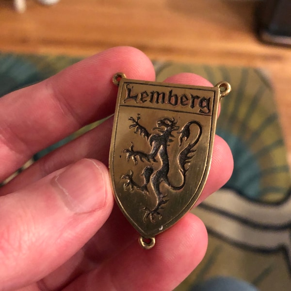 Stand With Ukraine. Ukrainian Reenactment Badge(brass) With Lemberg ...